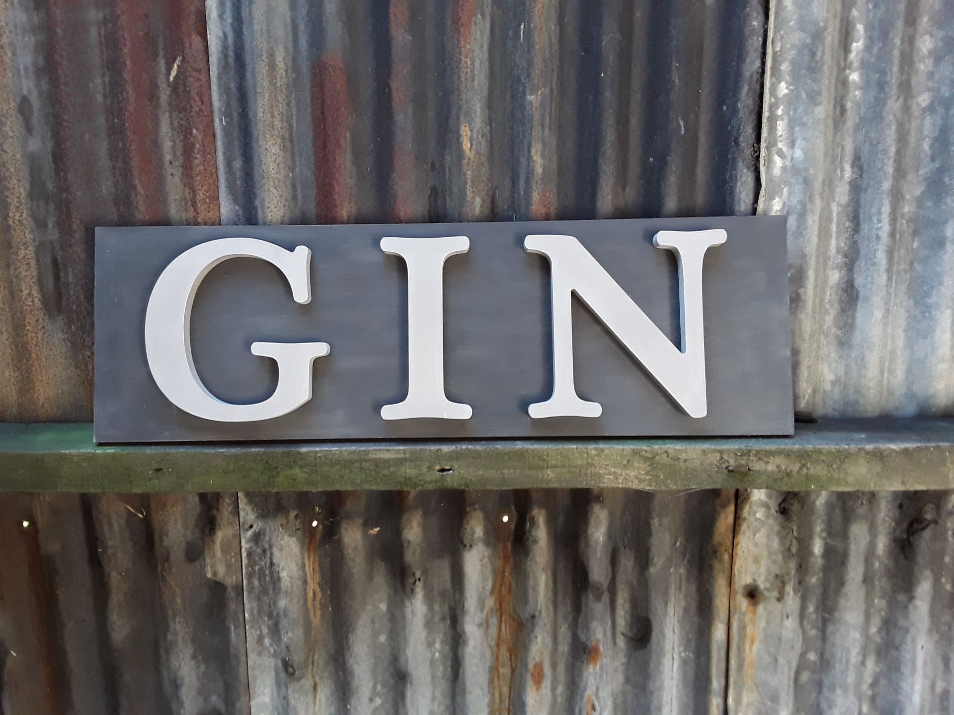 Large GIN Sign for Sale - Hand-Painted Wooden Signs - Trunk Vintage ...