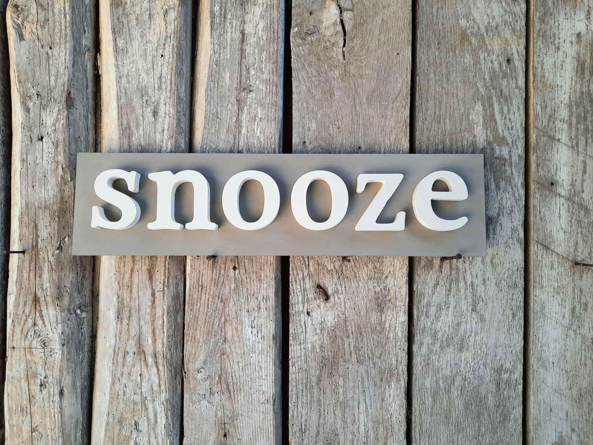 Painted Wooden Snooze Sign for Sale - Hand-Painted Wooden Signs - Trunk ...