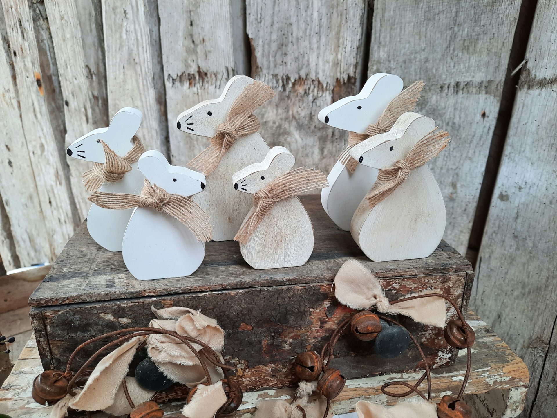 Painted Wooden Mouse Decoration for Sale - Hand-Painted Wooden Animals ...