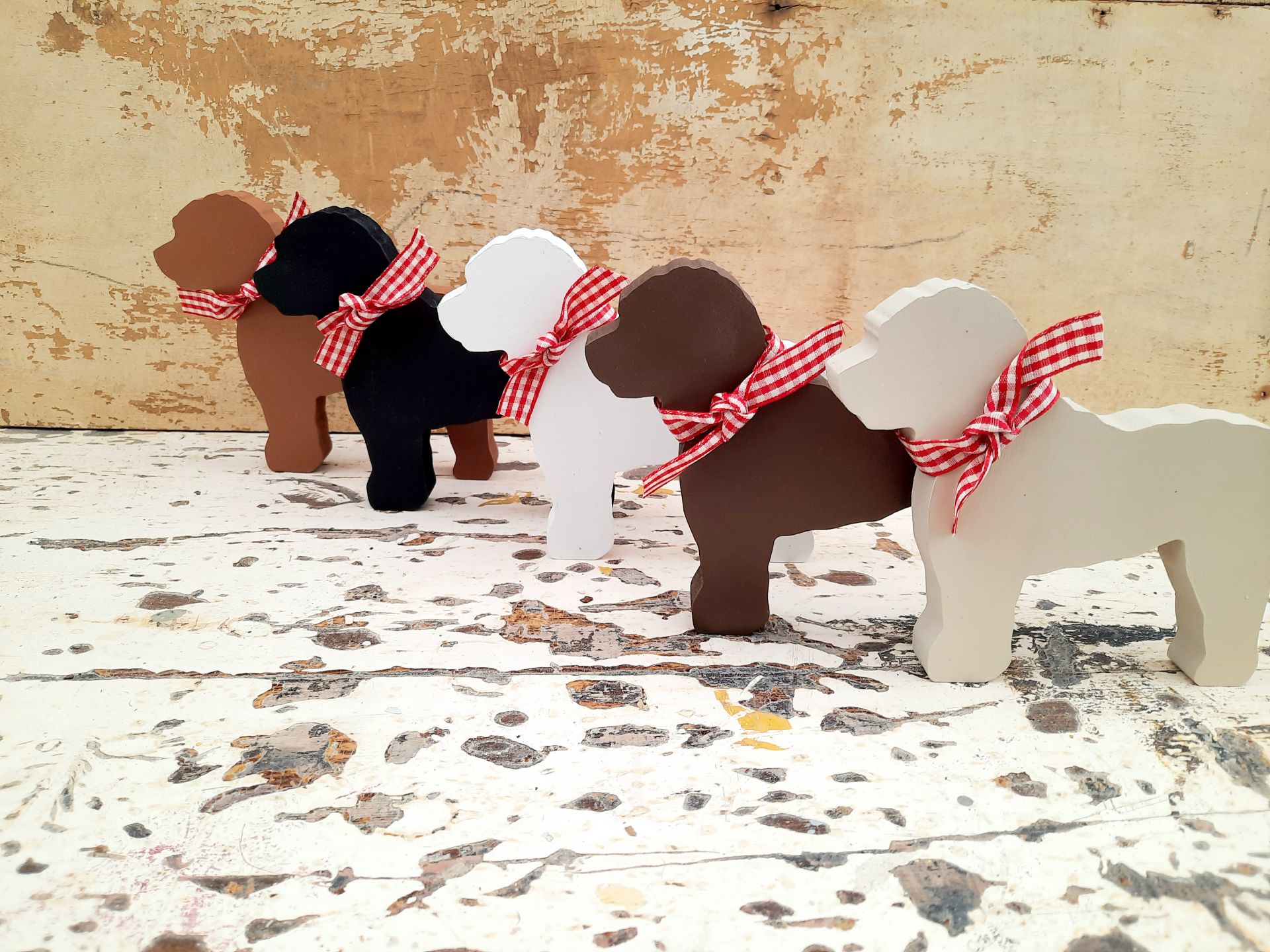Painted Wooden Cockapoo for Sale - Hand-Painted Wooden Animals - Trunk ...