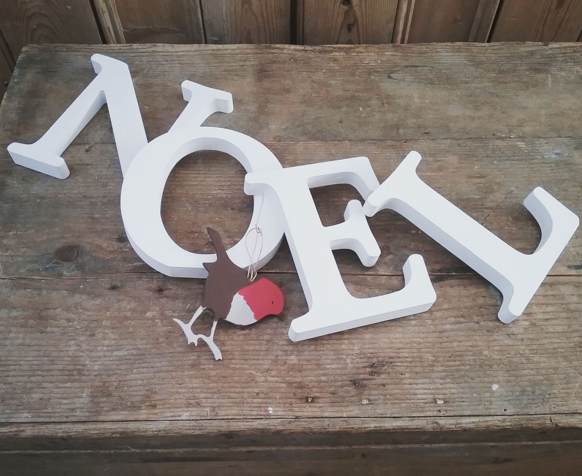 Painted Wooden NOEL Letters for Sale - Christmas Decorations And Gifts ...