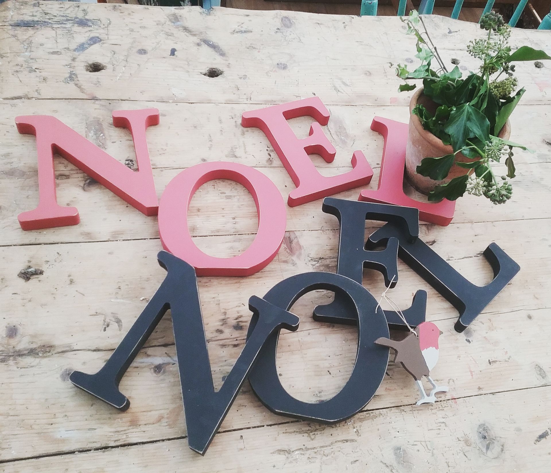 Painted Wooden NOEL Letters for Sale - Christmas Decorations And Gifts ...