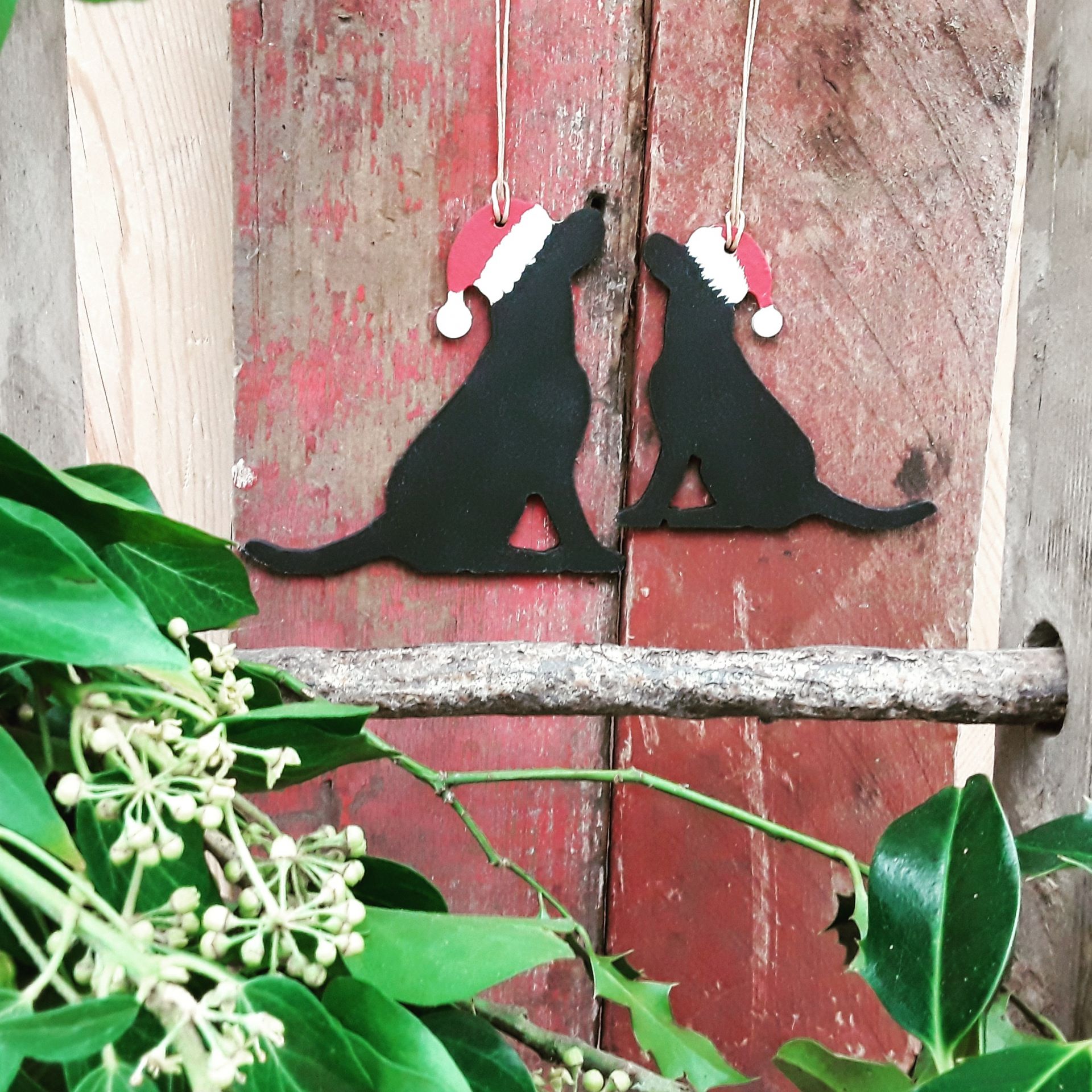 Hanging Sitting Christmas Labrador Decoration for Sale - Hand-Painted ...