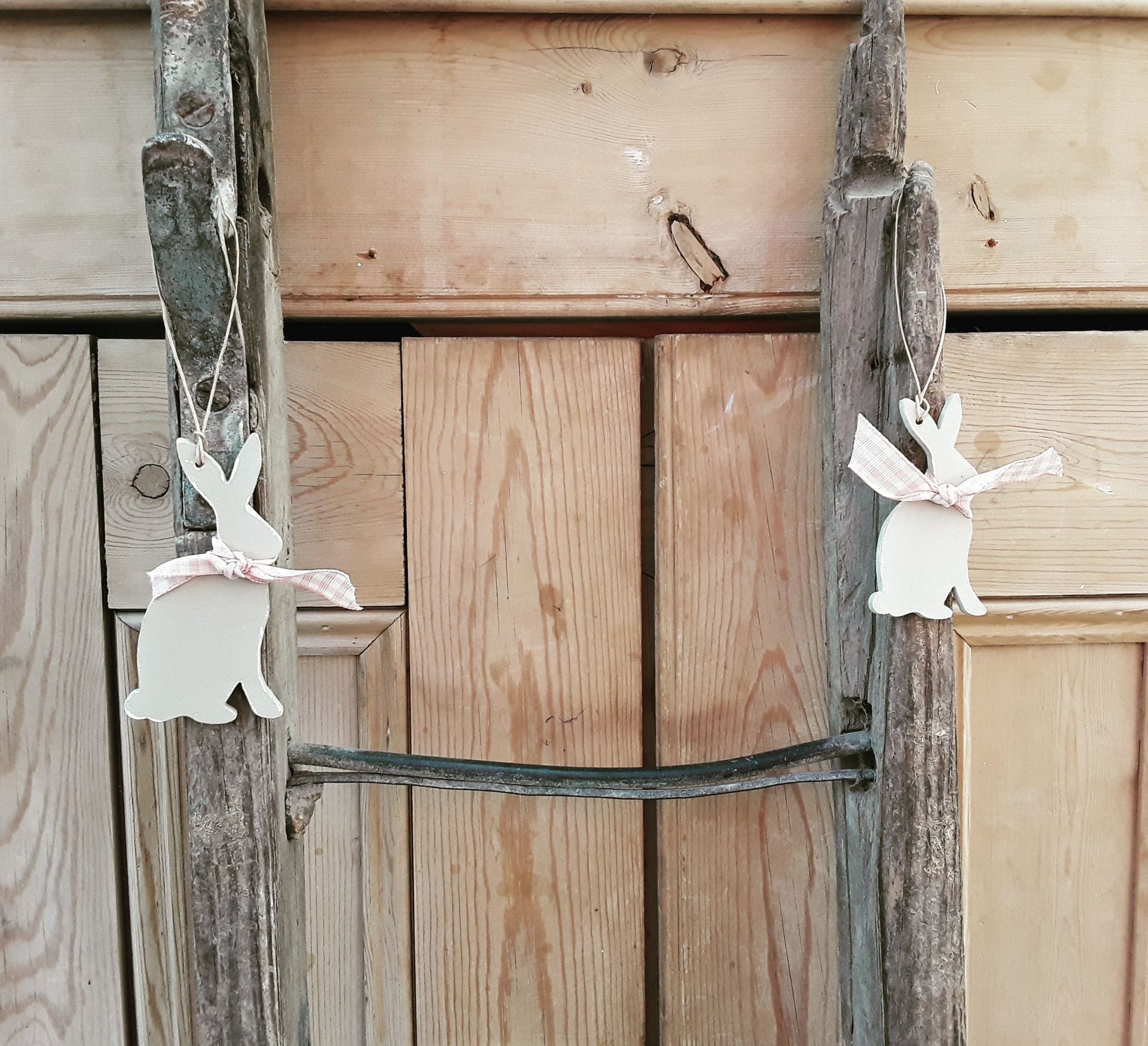 Hand Painted Wooden Hanging Hare Decorations for Sale - Hand-Painted ...