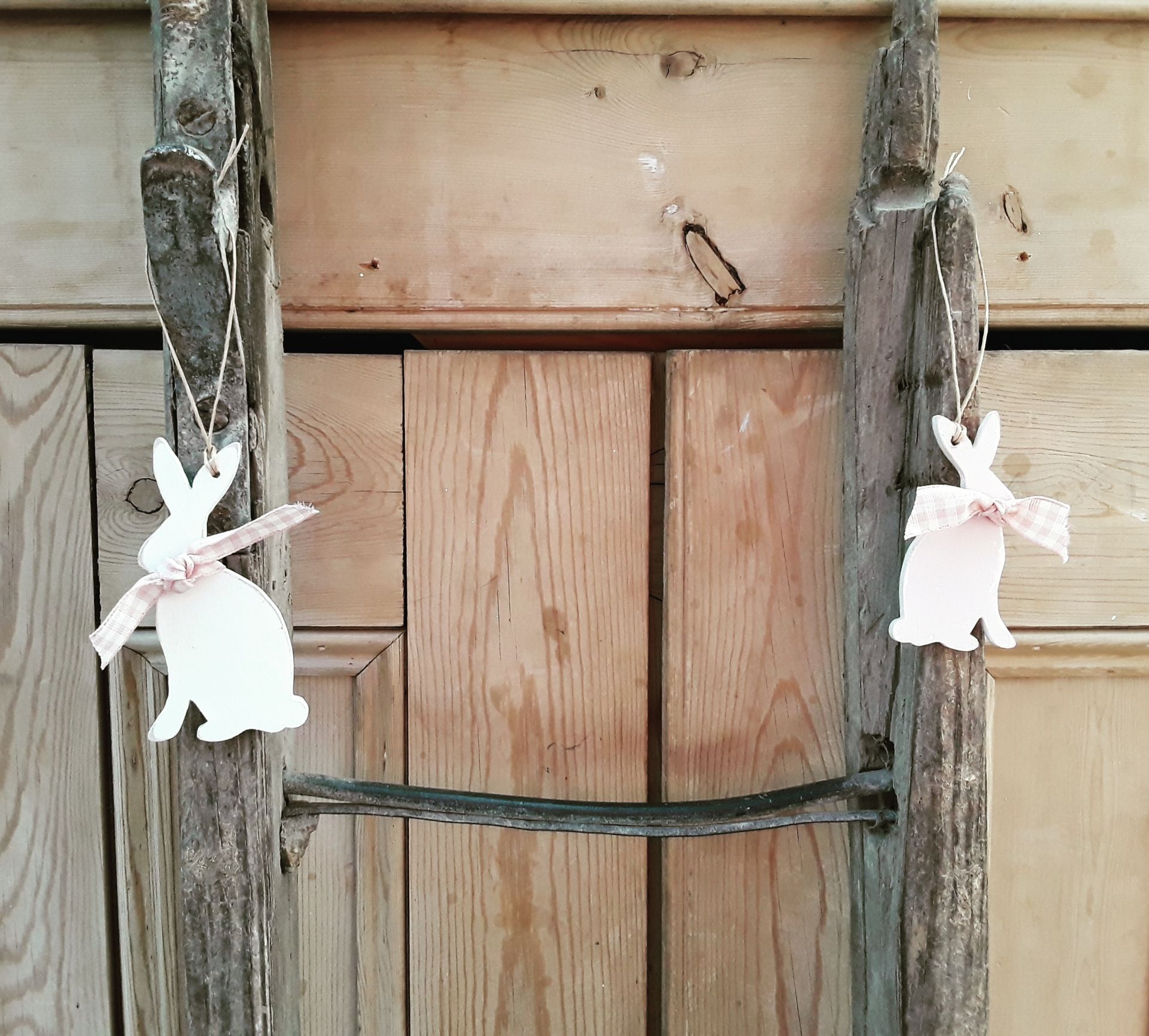 Hand Painted Wooden Hanging Hare Decorations for Sale - Hand-Painted ...