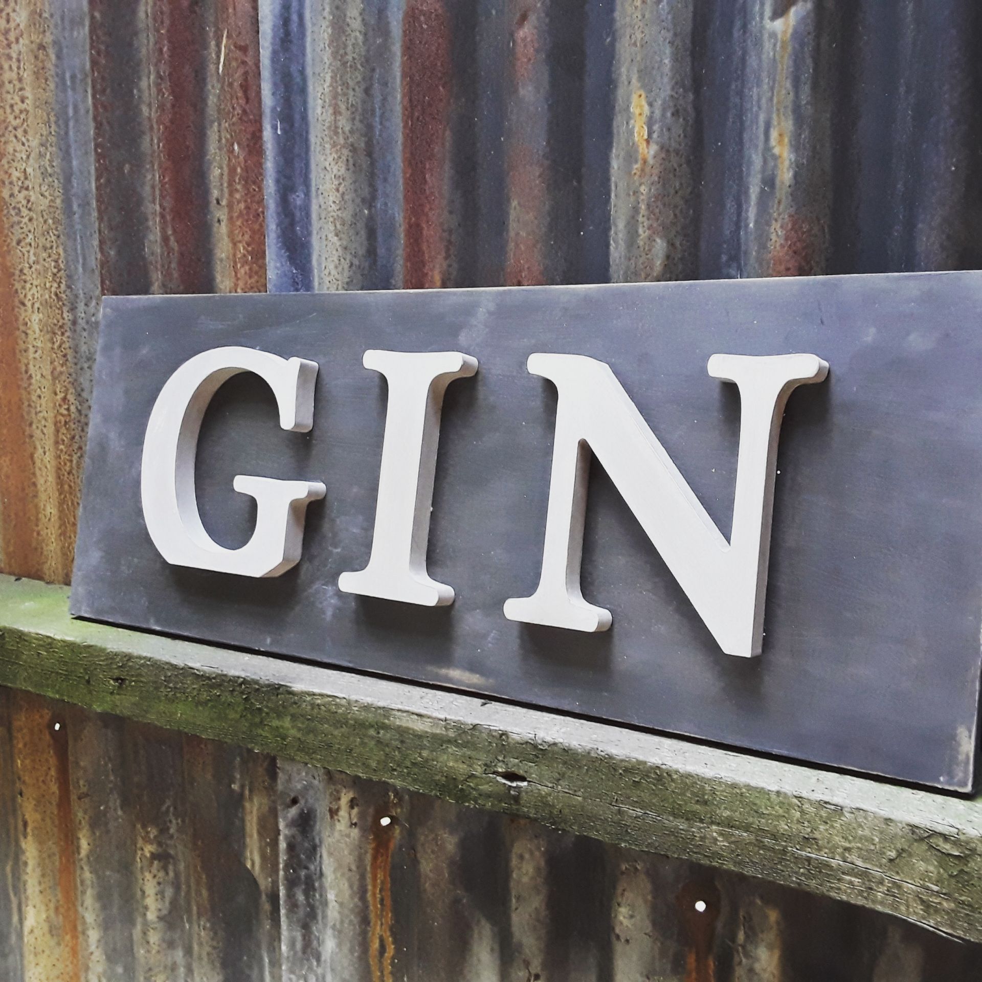 GIN Sign for Sale - Home Accessories - Trunk Vintage Furniture