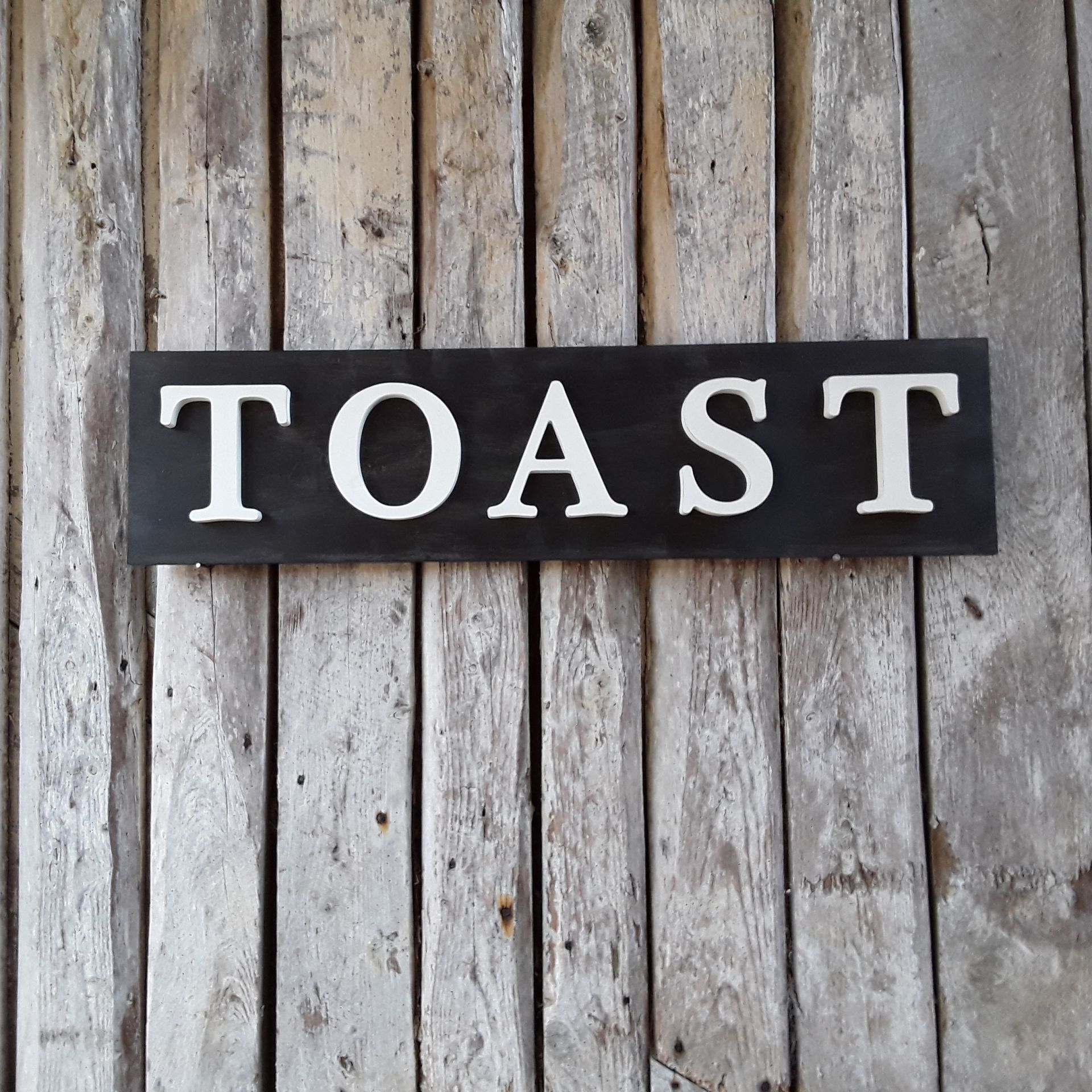 Painted Wooden TOAST Sign for Sale - Hand-Painted Wooden Signs - Trunk ...