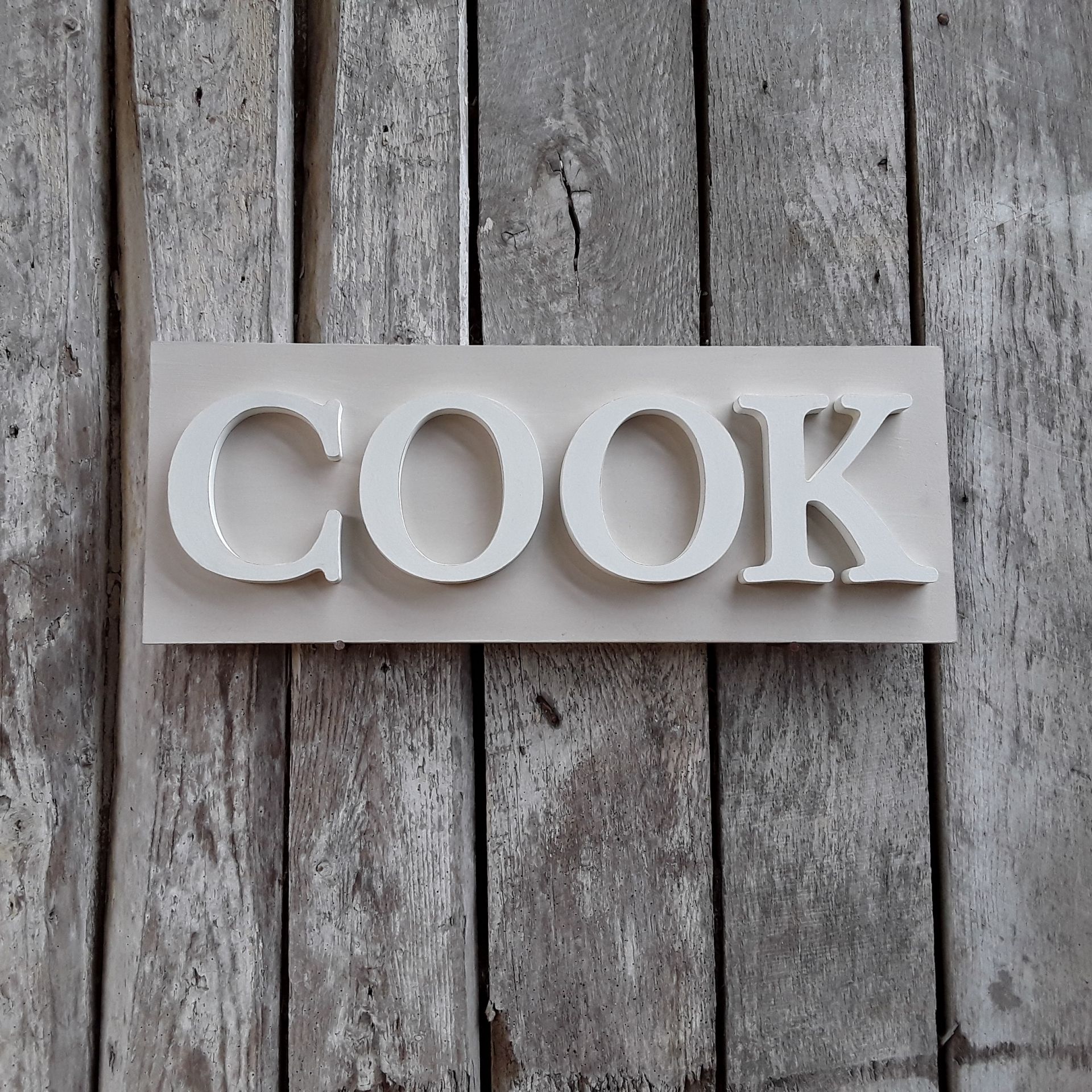COOK Sign for Sale - Hand-Painted Wooden Signs - Trunk Vintage Furniture