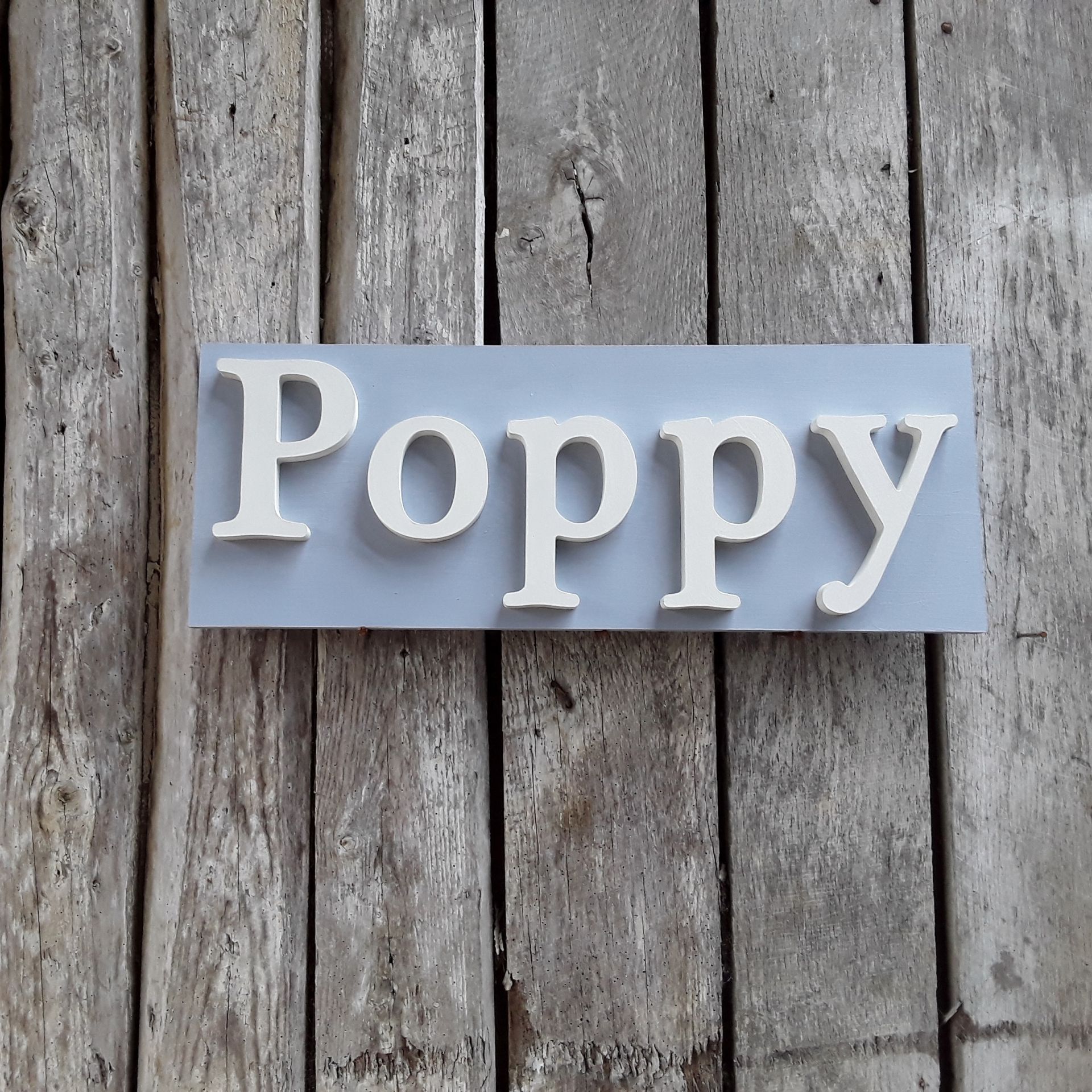 Painted Wooden Poppy Sign for Sale - Hand-Painted Wooden Signs - Trunk ...