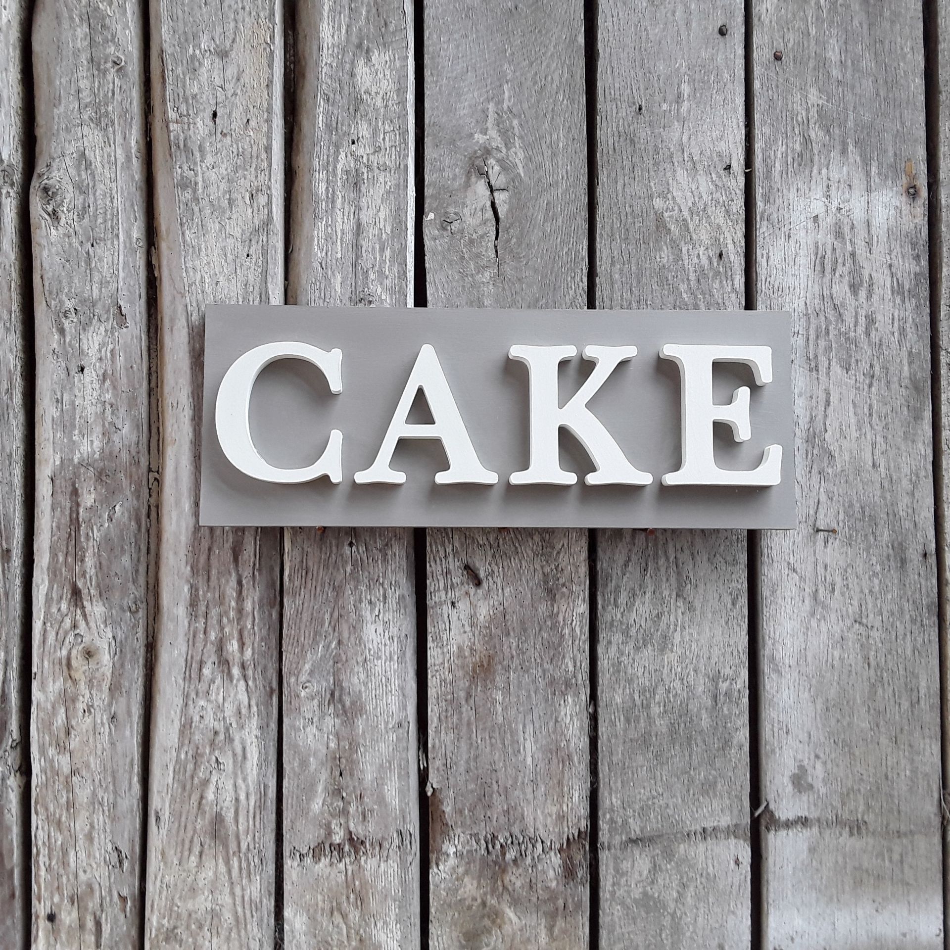 CAKE Sign for Sale - Hand-Painted Wooden Signs - Trunk Vintage Furniture