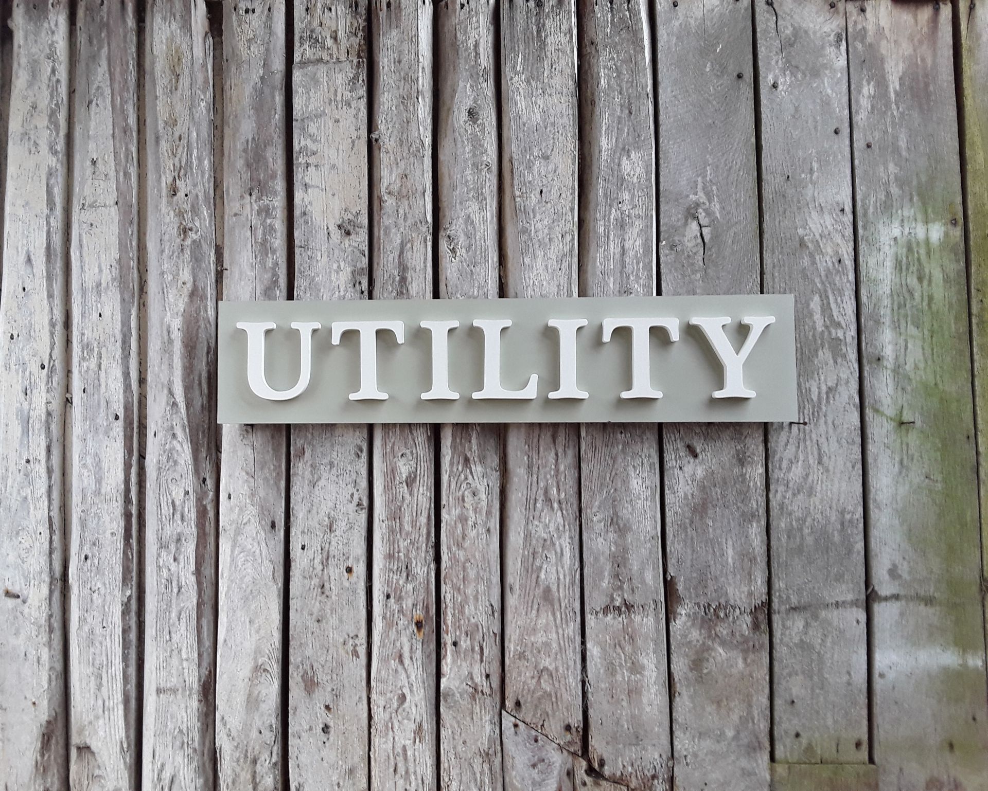 Painted UTILITY Sign for Sale - Hand-Painted Wooden Signs - Trunk ...