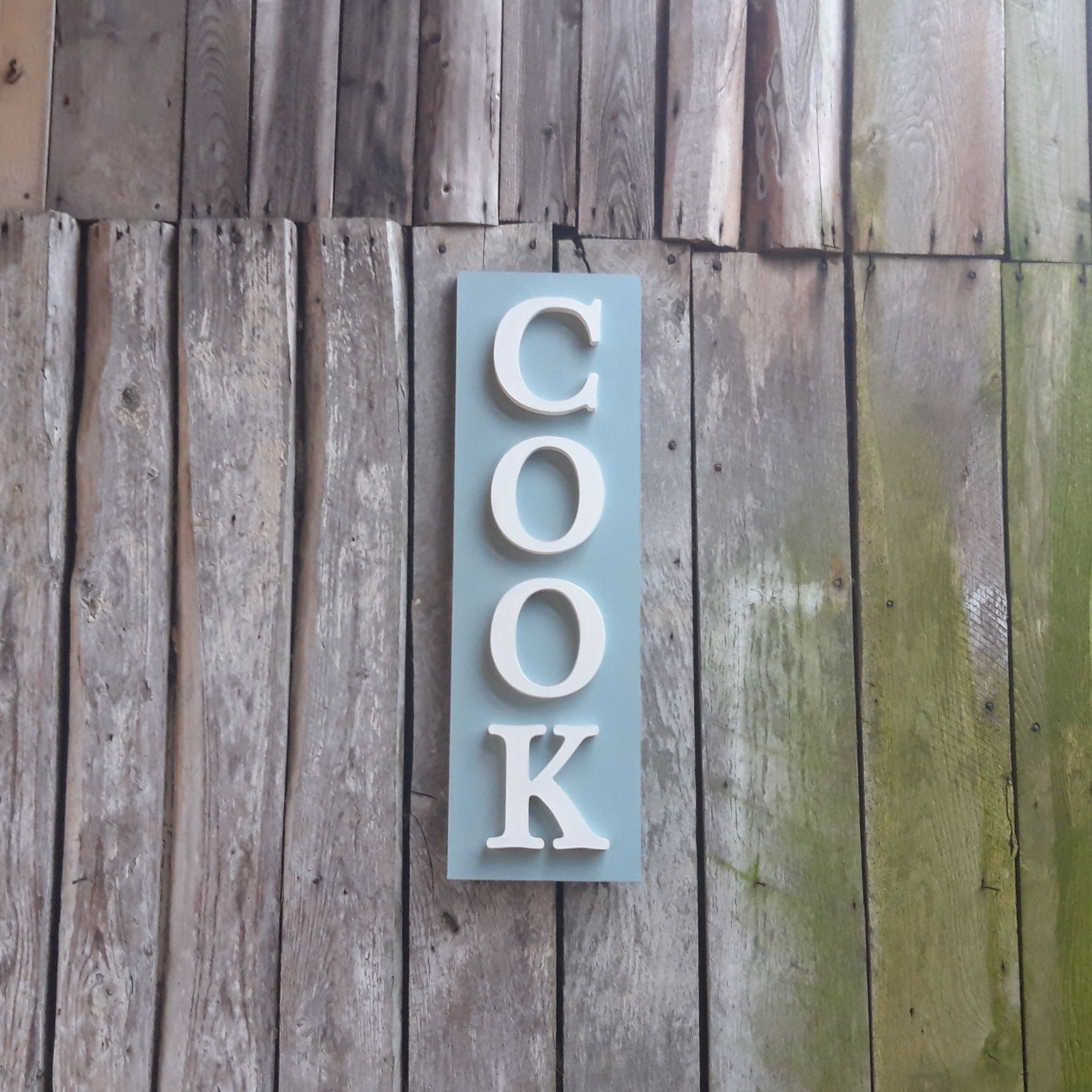 Vertical COOK Sign for Sale - Hand-Painted Wooden Signs - Trunk Vintage ...