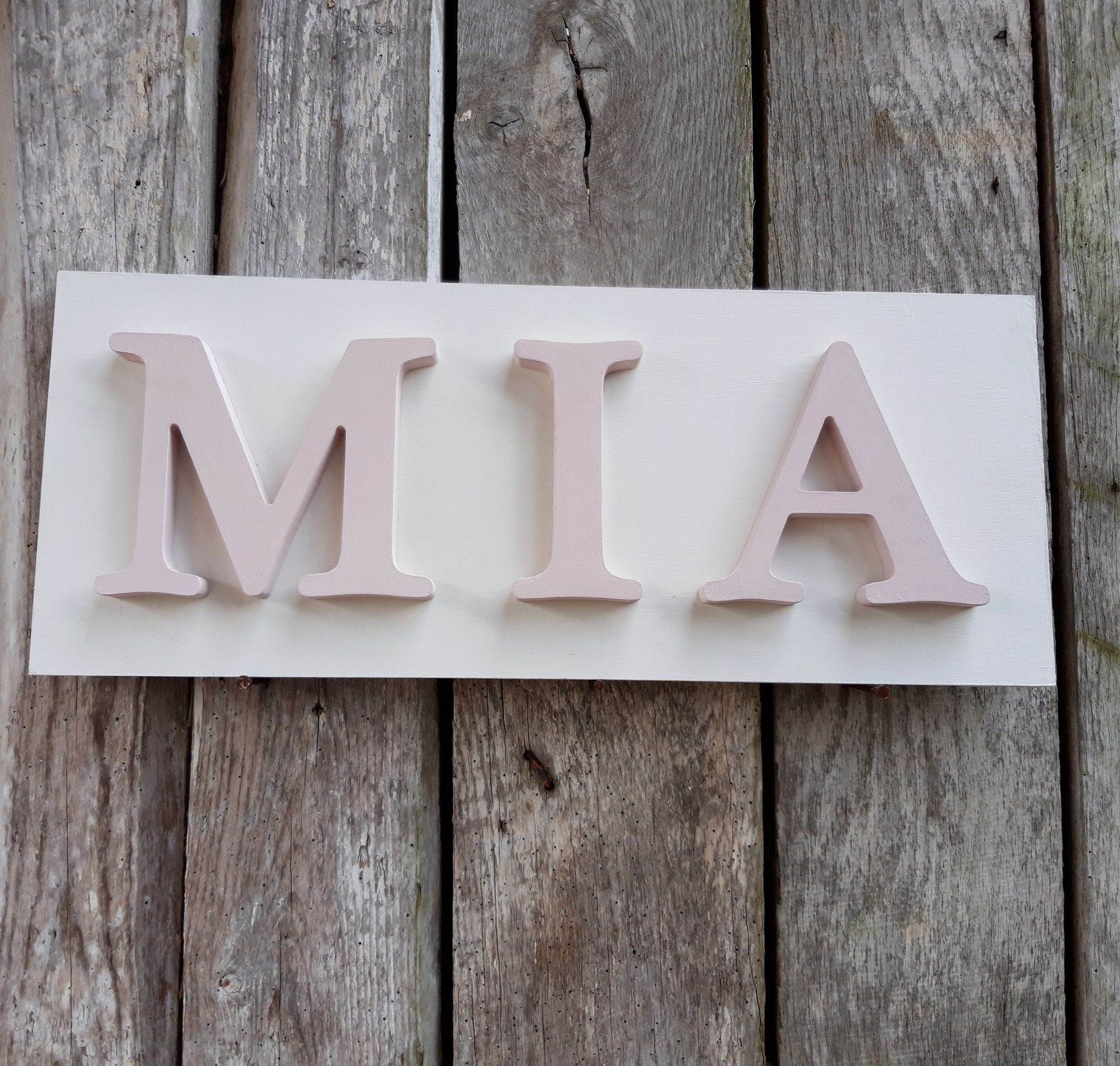 Painted MIA Sign for Sale - Hand-Painted Wooden Signs - Trunk Vintage ...