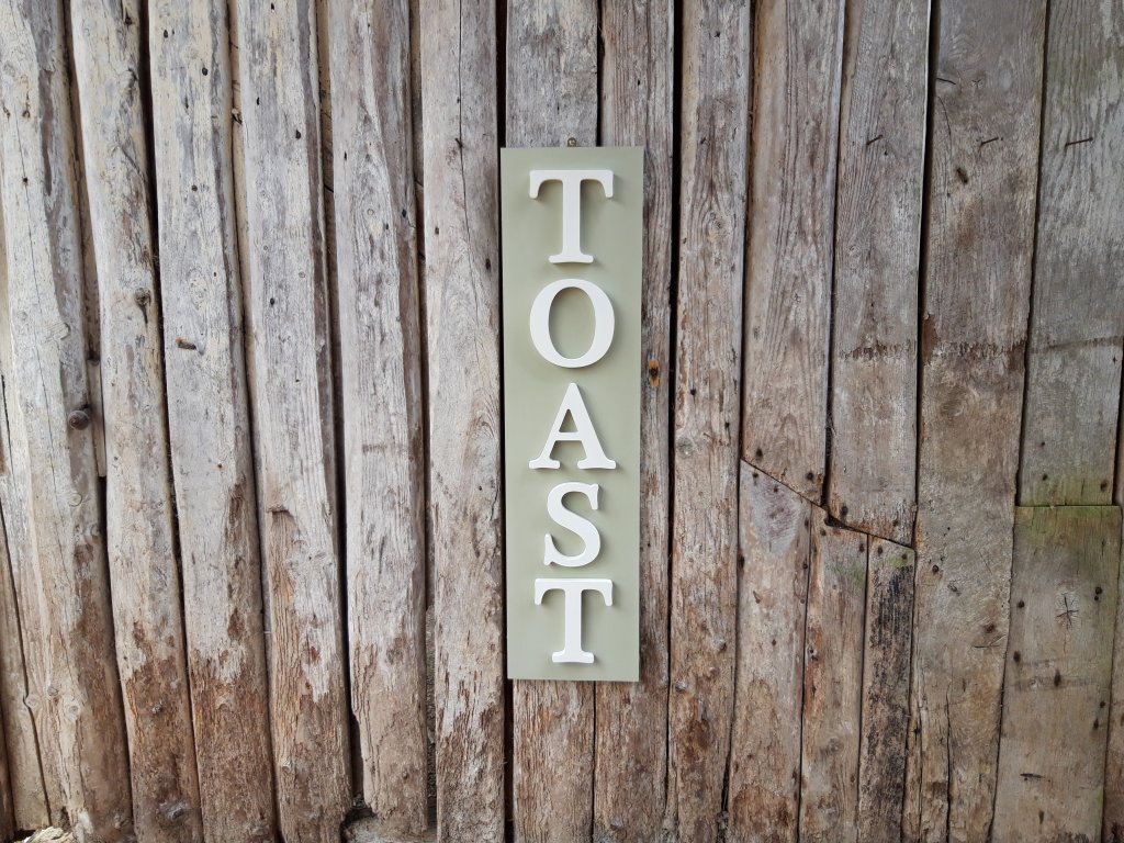 Painted Vertical TOAST Sign for Sale - Hand-Painted Wooden Signs ...