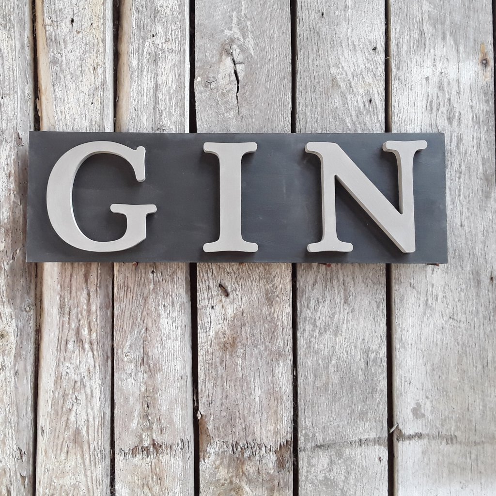 Large GIN Sign for Sale - Hand-Painted Wooden Signs - Trunk Vintage ...